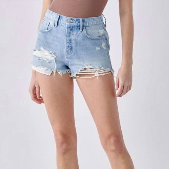 Cello | Shorts | New Cello Mandie High Rise Distressed Shorts In Light ...